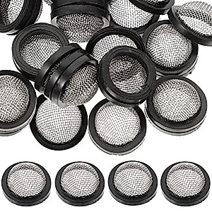 GANAZONO 30pcs Stainless Steel Screen Hose Washers Filter Pressure Shower Head Washer Gasket Inlet Hose Screen Washer Repair Kit for Washing Machine Garden Hose Connector