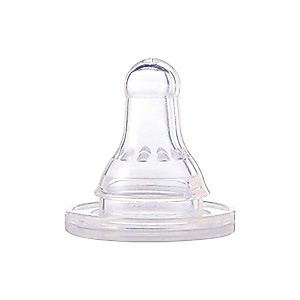 NUK First Essentials Silicone Baby Bottle Nipples, Slow Flow, 6 Pack