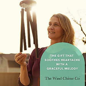 The Wind Chime CO Memorial Wind Chimes, Sympathy Wind Chimes Gift for The Loss of A Loved one, Home Decor Outdoor Garden, Soothing Melodic Tones with Mute Option.