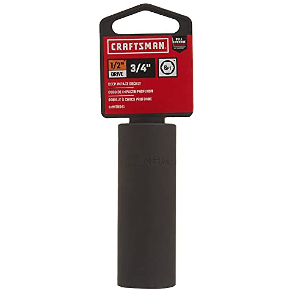 CRAFTSMAN Deep Impact Socket, SAE, 1/2-Inch Drive, 3/4-Inch (CMMT16061)
