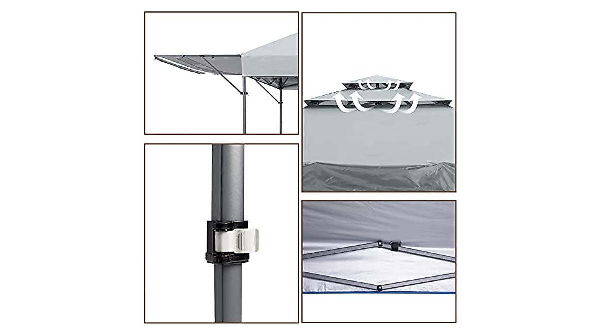 ABCCANOPY 10x17 Instant Pop Up Gazebo Canopy with Adjustable Awnings