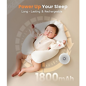 Dreamegg White Noise Machine - Portable Sound Machine for Baby Adult, Features Powerful Battery, 21 Soothing Sound, Noise Canceling for Office & Sleeping, Sound Therapy for Home, Travel, Registry Gift