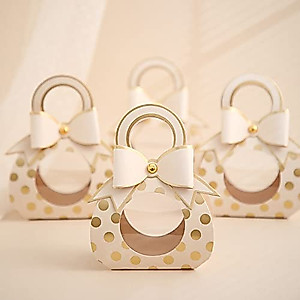 Cute Candy Boxes Paper Party Favor Boxes with Bowknot for Baby Shower Wedding Birthday Party Gift Bridal Shower, Pack of 30
