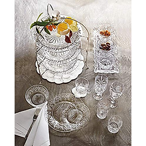 Crystal Glass Water Goblets, 16 Ounce Elegant Crystal Glasses for Water, Juice, Beer, Wine, and Cocktails, Iced Beverage Glassware – Set of 4