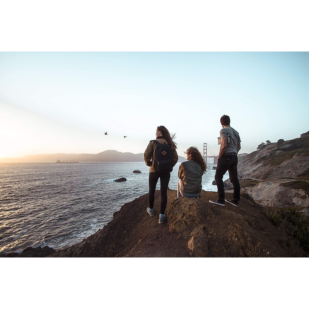 Revelry Supply Explorer Smell Proof and Water Resistant Medium Size Travel Backpack - 18 L (Black)