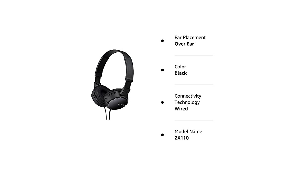 Sony ZX110 Over-Ear Headphones - Clear Sound & Comfort | Buy Now