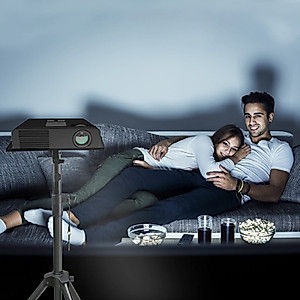 Projector Stand, Sturdy Durable Metal Laptop Tripod Stand with Wheels, Folding Floor Tripod Stand with Tray, Adjustable Height Portable DJ Equipment Stand for Indoors and Outdoors (43 Inch - 73 Inch)