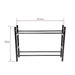 Facibom Tire Rack Storage Garage Organizer for TF2 SCX10 D90 TRX4 1/10 RC Car Truck Crawler Tires,Black
