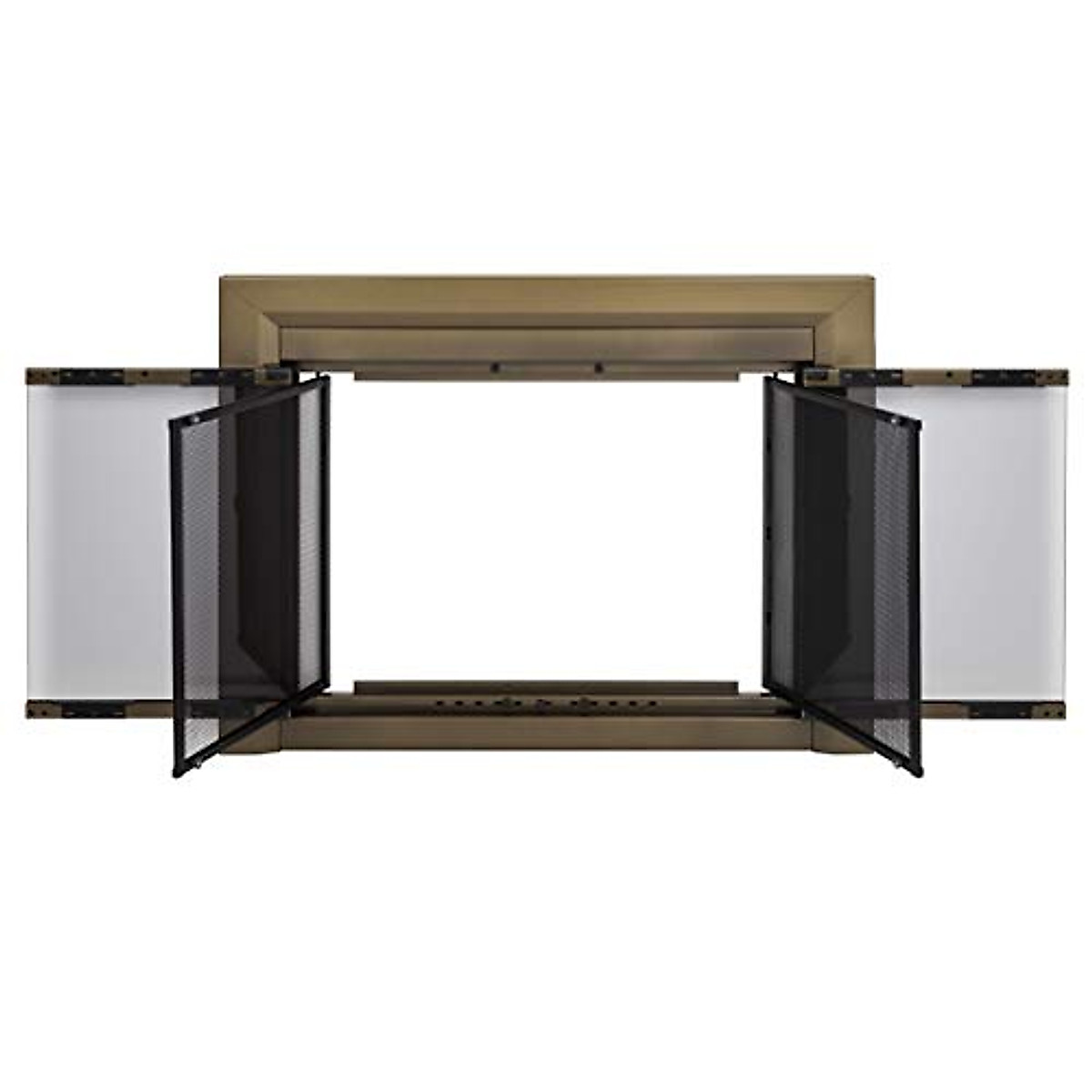 Pleasant Hearth CA-3202 Cahill Fireplace Glass Door, Antique Brass, Large