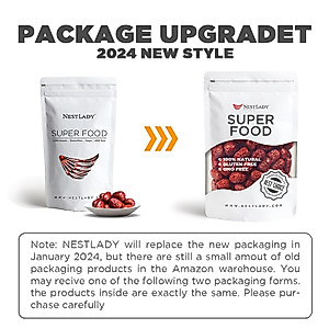 NESTLADY Natural grown dry JUJUBE date, DATES, Hong Zao Herbal Healthy Foods, 紅棗 200g / 7.05oz…