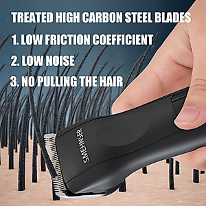 Hair Clippers, Beard Trimmer for Men Cordless Professional Barber Cutting Kit with Detachable Blade, Wireless Rechargeable Electric Mustache Grooming Set, Adjustable Haircut with Fast Charging Stand