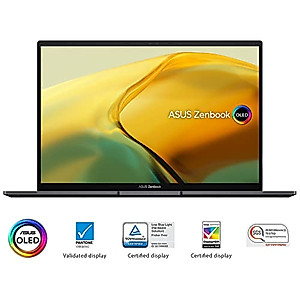 Asus ZenBook 14 OLED UM3402 14/inch QHD+ Touchscreen(AMD Ryzen 7-5825U,16GB RAM,512GB SSD,8-Core(Beat i7-1165G7))Business Laptop,Backlit,Fingerprint,19-Hr Battery,IST SD Card,Win 11 Home - 2023 Black