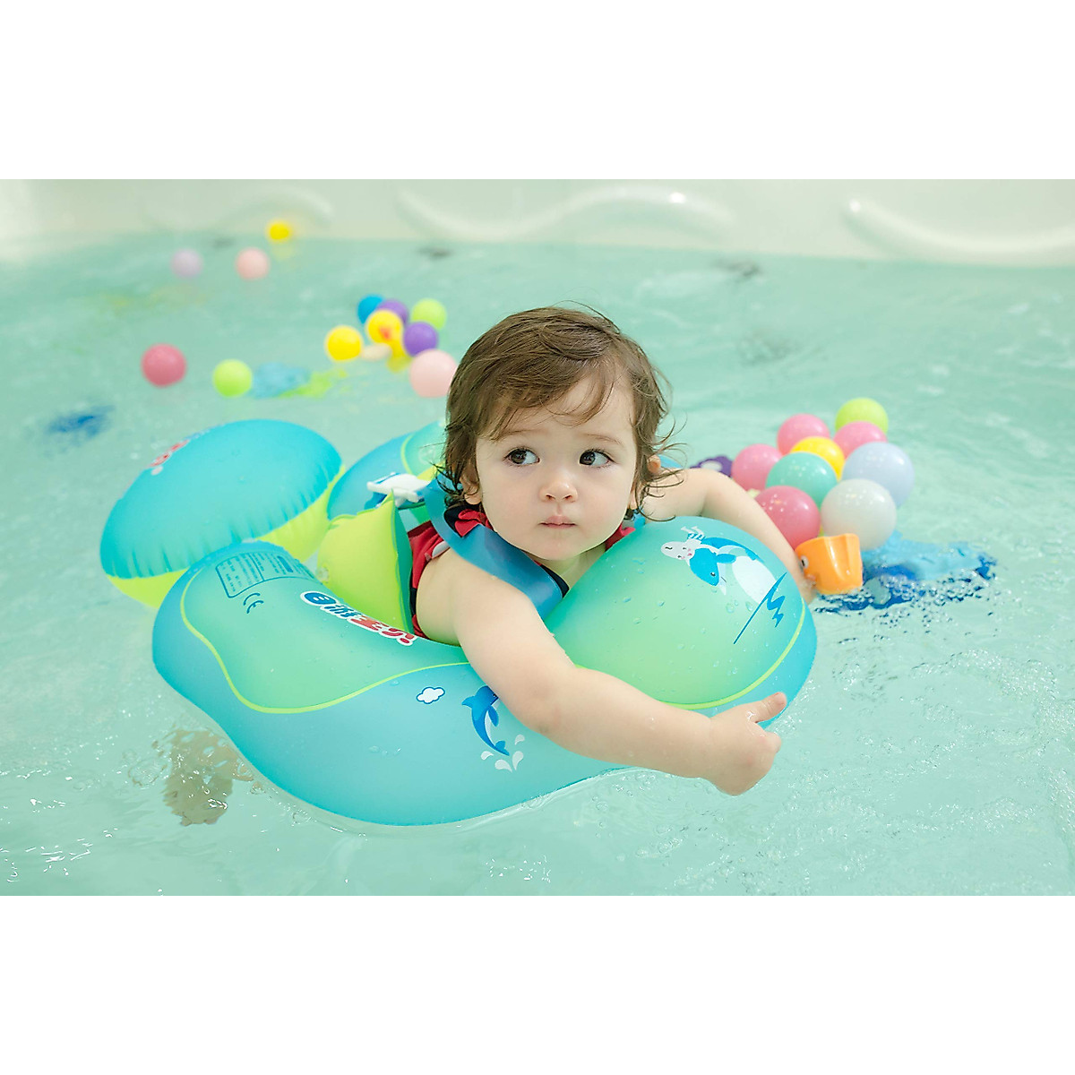 Relaxing Baby-Anti-Slip Baby Swimming Float Ring for Pool Inflatable Baby Swim Float Children Waist Ring Inflatable Pool Floats Toys Swimming Pool Accessories for The Age of 3-36 Months