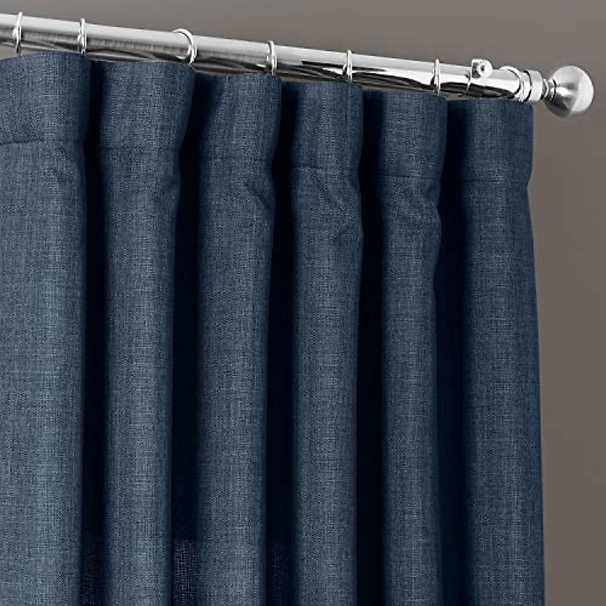 HPD Half Price Drapes Italian Faux Linen Curtains for Bedroom 50 X 108 (1 Panel), FLCH-FM20103-108, Sergeants Blue
