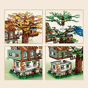 LOZ Mini Blocks 1033 Treehouse Building Set, 4761Pcs Ideas Tree House Building Blocks Kit, DIY Mini Bricks Tree House Model Sets, Awesome Building Toys Gift for Adults, Not Compatible with Lego