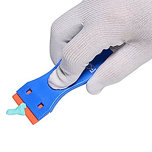 FOSHIO Plastic Razor Blades 200PCS Double Edged Suit for Safety Glass Scraper and Plastic Scraper with Plastic Blades, Suit for Remove Decals Stickers Adhesive Label and Glass Clean