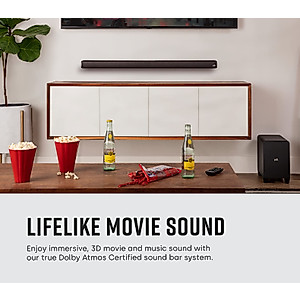 Polk Audio Signa S4 Sound Bar with Wireless Subwoofer - Dolby Atmos 3D Audio, Exclusive VoiceAdjust & BassAdjust Technology, HDMI eARC, Works with 8K, 4K & HD TVs, Bluetooth, Wireless Streaming