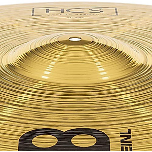 Meinl Cymbals HCS 22” Ride Cymbal for Drum Set — Made in Germany — Traditional Medium Brass, 2-Year Warranty (HCS22R)