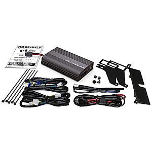 Hogtunes REV 450U KIT-AA with 200 Watts RMS 4 Channel Amplifier, 5.25" Front & 5.25" Rear Speakers (4 Pack), Fits 1998-2013 Harley-Davidson Motorcycles