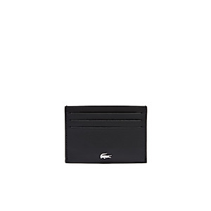 Lacoste NH1346FG Mens Leather Fitzgerald Credit Card Holder Wallet,Compact, Black, One Size