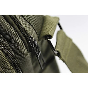 CR Canvas Small messager Mini shoulder bag Travel purse with strap adjustable cellphone key bag (Army green) sling bag everday use bag with slutch and eaphone line hole on the bag