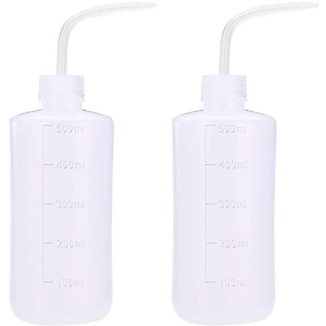 KingWei 3 PCS Tattoo Bottle Squeeze Wash Bottle Safety Wash Bottle 500ml Convenient Green Soap Supply Wash Tattoo Accessories,Plastic Squeeze Bottle with Scale Labels Watering Tools(16oz/3PCS)