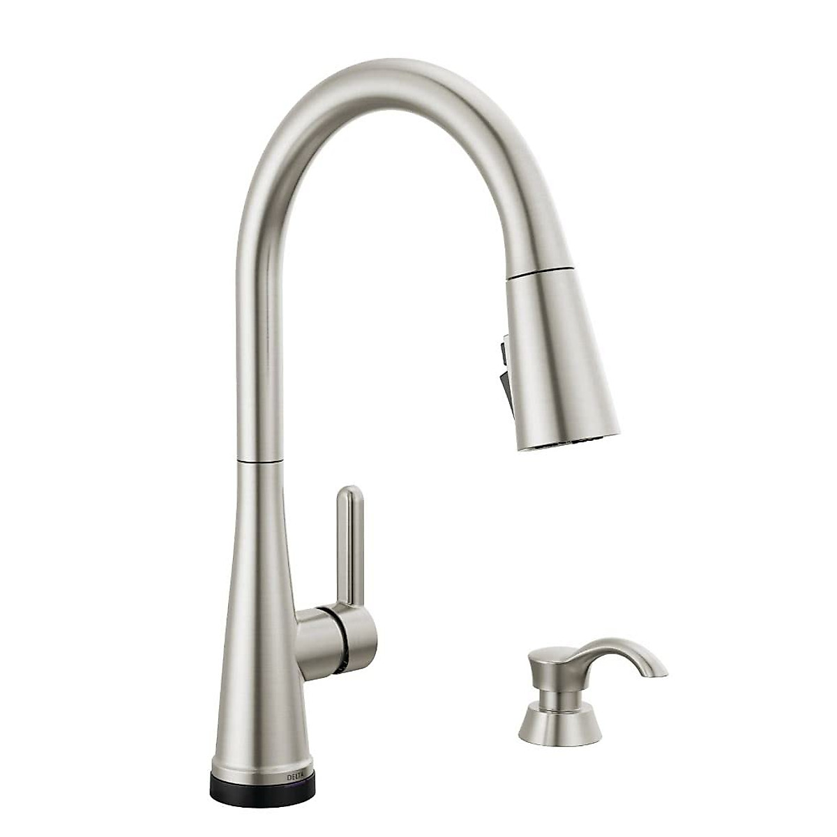 Delta 19826TZ-SPSD-DST Greydon Touch2O Single Handle Pull Down Sprayer Kitchen Faucet with ShieldSpray Technology in SpotShield Stainless Steel (Soap Dispenser and Deck Plate Included)