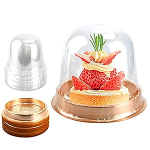 Clear Plastic Cupcake Container,25 PC Diameter 5.3 in Height 4.2 in Muffin Pod Dome Disposable Individual Cupcake Box Plastic Single Cupcake Holders With Lid for Wedding Birthday Christmas Halloween