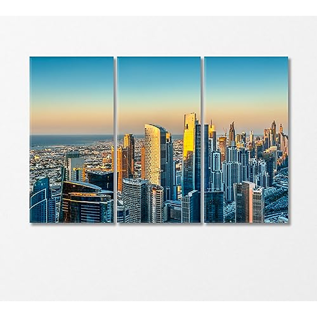 Business Bay Towers in Dubai Canvas Print 1 Panel / 36x24 inches