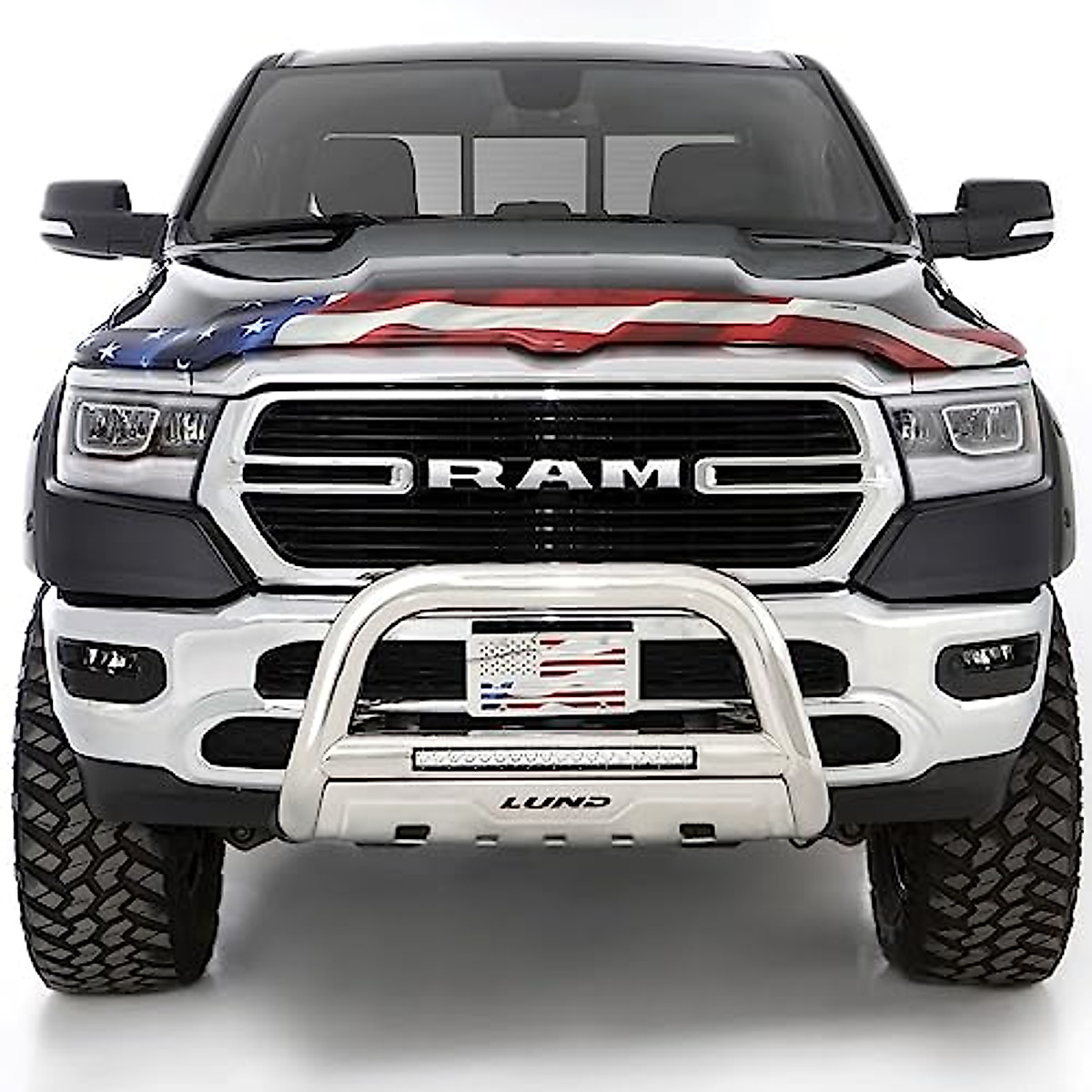 Stampede | Vigilante Hood Protector - High Profile / American Flag (no Eagle) | 2011-2016 Ford F-250 / F-350 / F-450 / F-550 Super Duty | 2150-41