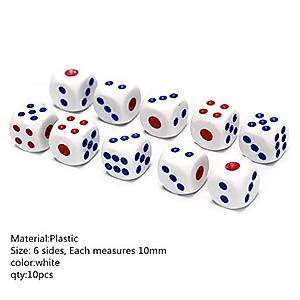 13" Jumbo Inflatable Dice, 2pack Outdoor Fun Giant Inflatable Dice Set and 12mm 10pcs Dice for Indoor and Outdoor Broad Game, Ludo and Pool Party