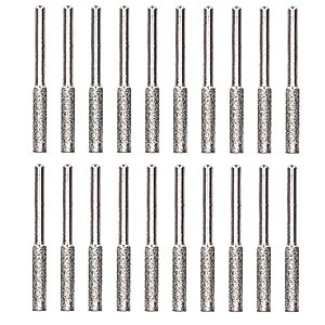 20Pcs Chainsaw Sharpener Burr Emery Grinding Head Rotating File Sharpening Tool Set Kit Multi Size File Chainsaw Engraving Abrasives for Saw Chain Grinder (5.5mm)