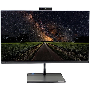 Lenovo V30a All-in-One 24" FHD Desktop Computer, Intel i3-1115G4, 16GB RAM, 1TB NVMe SSD, DVDRW, USB 3.1, WiFi, BT, Webcam, Windows 11 Pro, Black AIO