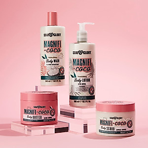 Soap & Glory Magnificoco Buff and Ready Coconut Body Scrub - Smoothing & Buffing Body Scrub - Coconut Scented Body Polish - Body Scrub with Green Tea Extract (300ml)