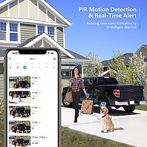 Cameras for Home Security, 1080P Security Cameras Wireless Outdoor with Motion Detection Spotlight/Siren Alarm Color Night Vision 2-Way Talk Waterproof SD/Cloud Storage Battery Powered WiFi Cam 2-Pack