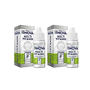 VHD MyBird Nova Multivitamin for Cage Birds - for Budgerigars, Domestic Canary, Parrots, Goldfinches and Pigeons, Big and Little Cage Birds, Vitamin Supplement for Birds, 2 Pack – (60 ml) 2 Ounce