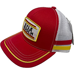 Checkered Flag Sports Kyle Busch Retro Patch Adjustable Hat Red