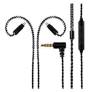 Meijunter Headpones Cable Replacement Extention Cord 2 Pin 0.78mm for Westone W4R UM3X KZ ZS10 1964 - Upgrade Stereo Audio Wire with Remote Control and Mic Function