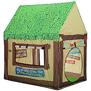 Swehouse Clubhouse Tent Kids Play Tents for Boys School Toys for Indoor and Outdoor Games Children Playhouse with Roll-up Door and Windows