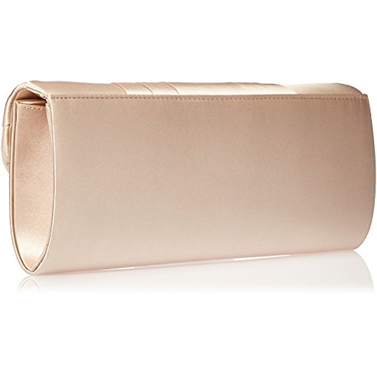 Jessica McClintock womens Angel Satin Tuxedo Flap Clutch Evening Handbag, Champagne, One Size US