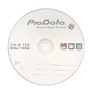 PioData CD-R 52X 700MB Logo Top Recordable Media - 100 Disc Cake Box Spindle Blank CDs for Burning Music Bulk Writable CD Discs 100pk