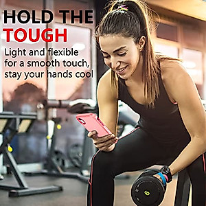 SPIDERCASE for iPhone XR Case, [10 FT Military Grade Drop Protection] [Non-Slip] [2 pcs Tempered Glass Screen Protector] Shockproof Airbag Cushion Protective Case for iPhone XR (Cherry Juice Pink)