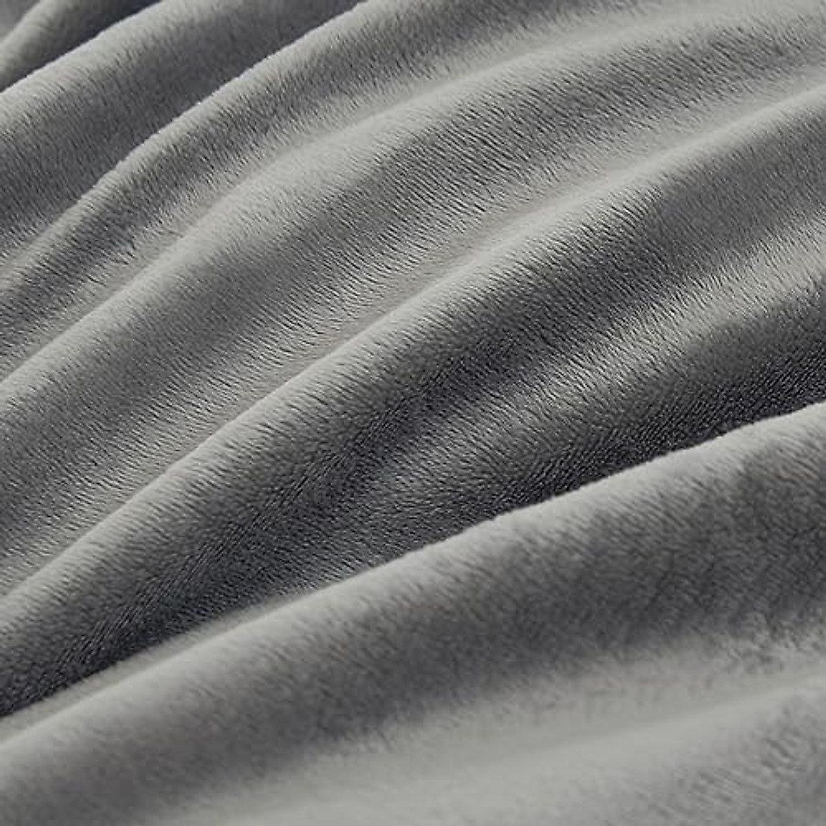 EMME Plush Fuzzy Duvet Cover Set Queen Size 3 Pieces (1 Duvet Cover + 2 Pillow Cases) Luxury Soft Faux Fur Velet Fluffy Comforter Cover Set,Zipper Closure (Tie Dye Light Grey,Queen)