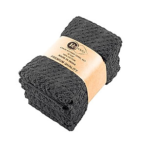 RIANGI Set of 6 Kitchen Towels, 16x26 Inches - Grey Dish Towels for Tea, Drying Dishes, Cotton Cloth Hand Towels for Bar - Gray Dish Towels for Kitchen