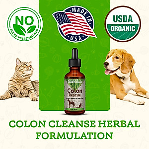 Animal Essentials Colon Rescue for Dogs & Cats - Constipation Relief, Stool Softener with Slippery Elm, Marshmallow Root, Licorice Root - 1 Fl Oz