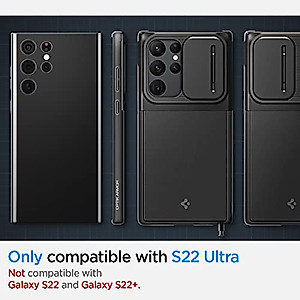 Spigen Optik Armor Designed for Galaxy S22 Ultra Case (2022) - Black