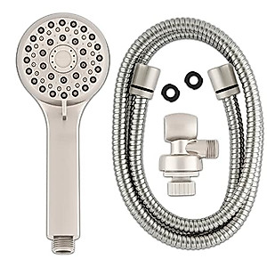Waterpik High Pressure Hand Held Shower Head With Hose, PowerPulse Massage 6-Mode, Brushed Nickel XAL-649ME