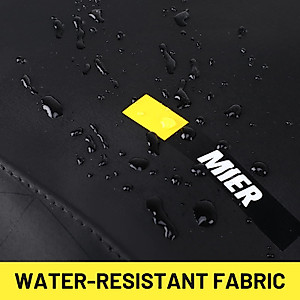 MIER Rolltop Travel Backpack for Men Women Water Resistant Carry on Casual Commuter Back Pack with Multiple Pockets for Work Business College Trip, 23L, Black