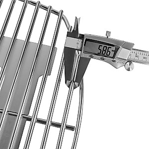 Stanbroil Stainless Steel Grill Cooking Grates for Weber Q1000 Series, Q1200, Q1400 Gas Grill, Replacement for Weber 7644 - Set of 2