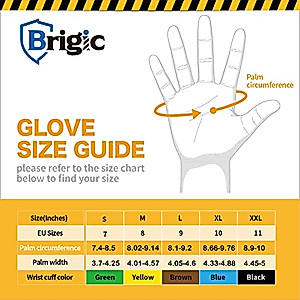 Brigic Winter Work Gloves for Men, Waterproof Work Gloves for Cold Weather, Insulated Freezer Gloves, Keep Working at 0℃/32℉, M 1 pair